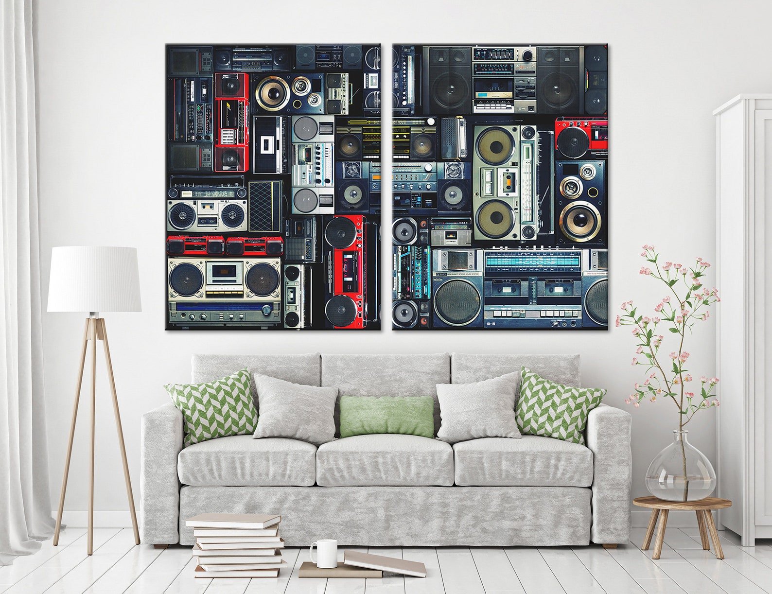 Retro Boombox Large Canvas Print Vintage Wall Art Boombox Wall | Etsy