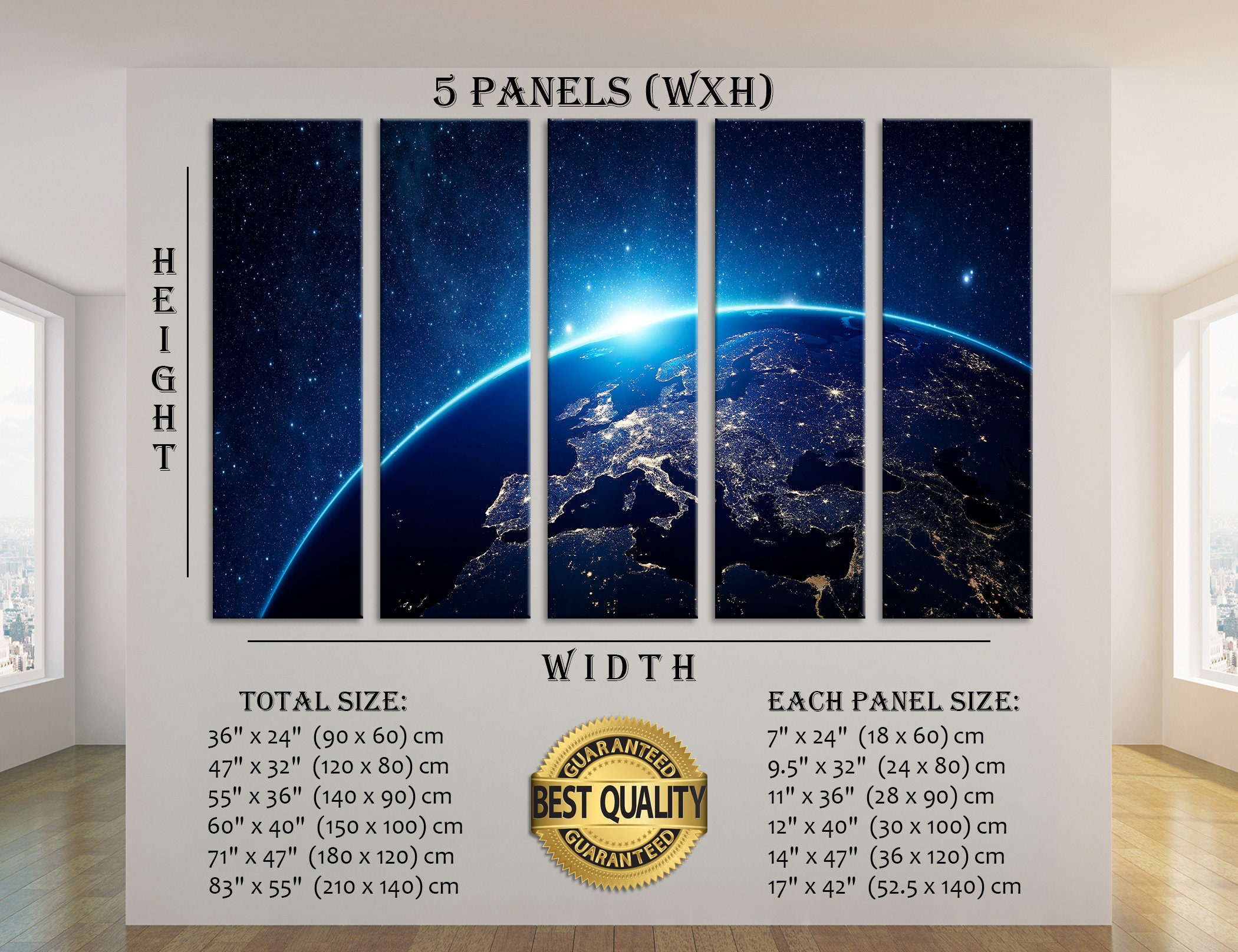 Earth Canvas Earth Poster Earth Prints Planet Wall Art Solar System ...