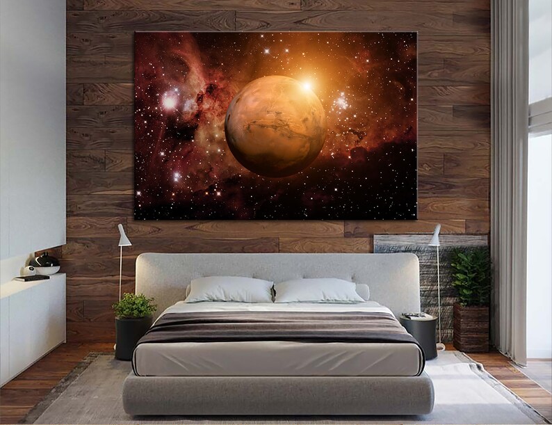 Mars Solar System Art Mars Art Mars Canvas Mars Decor Mars - Etsy