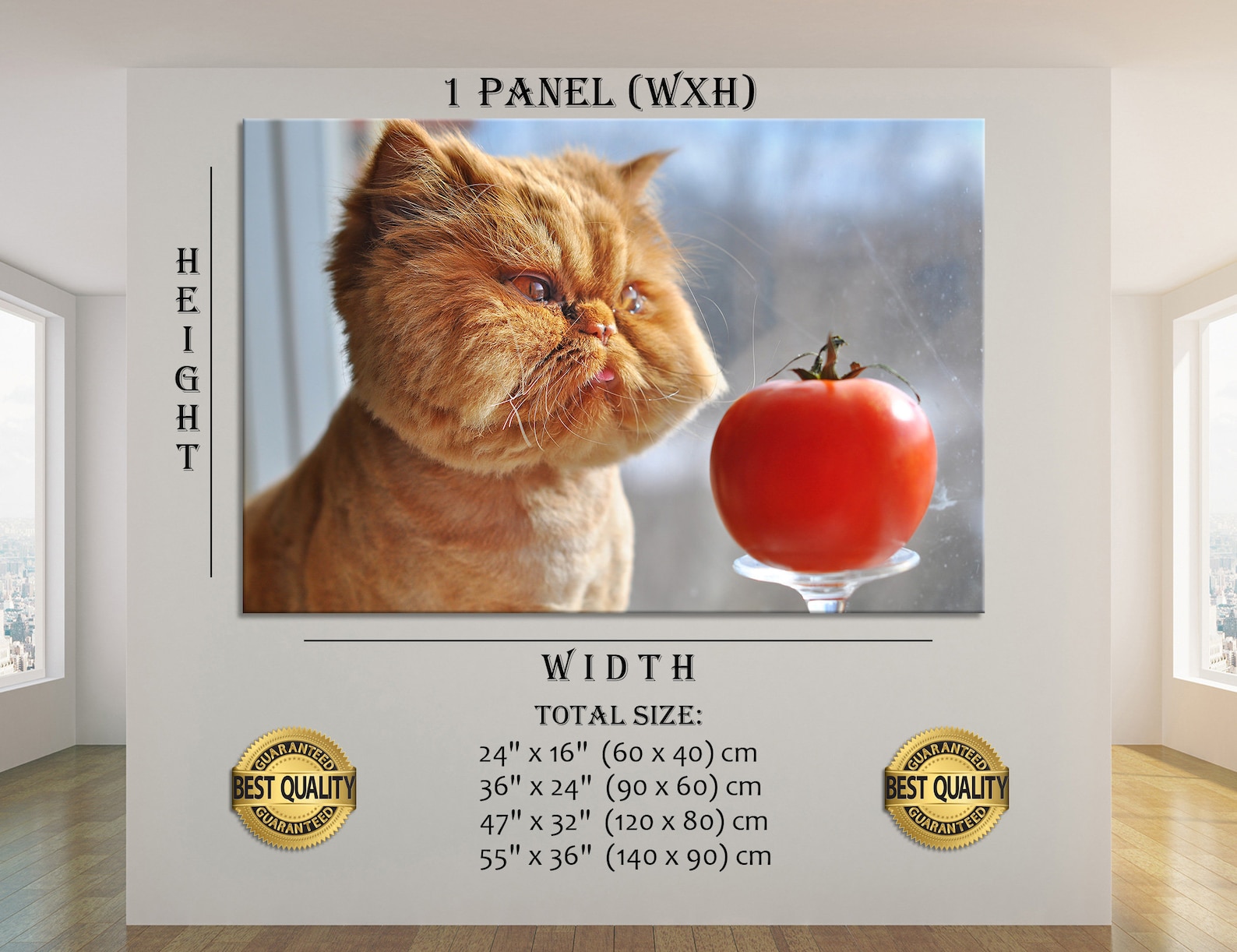 Red Cat Profile Canvas Art Cat Wall Art Animal Canvas Print | Etsy