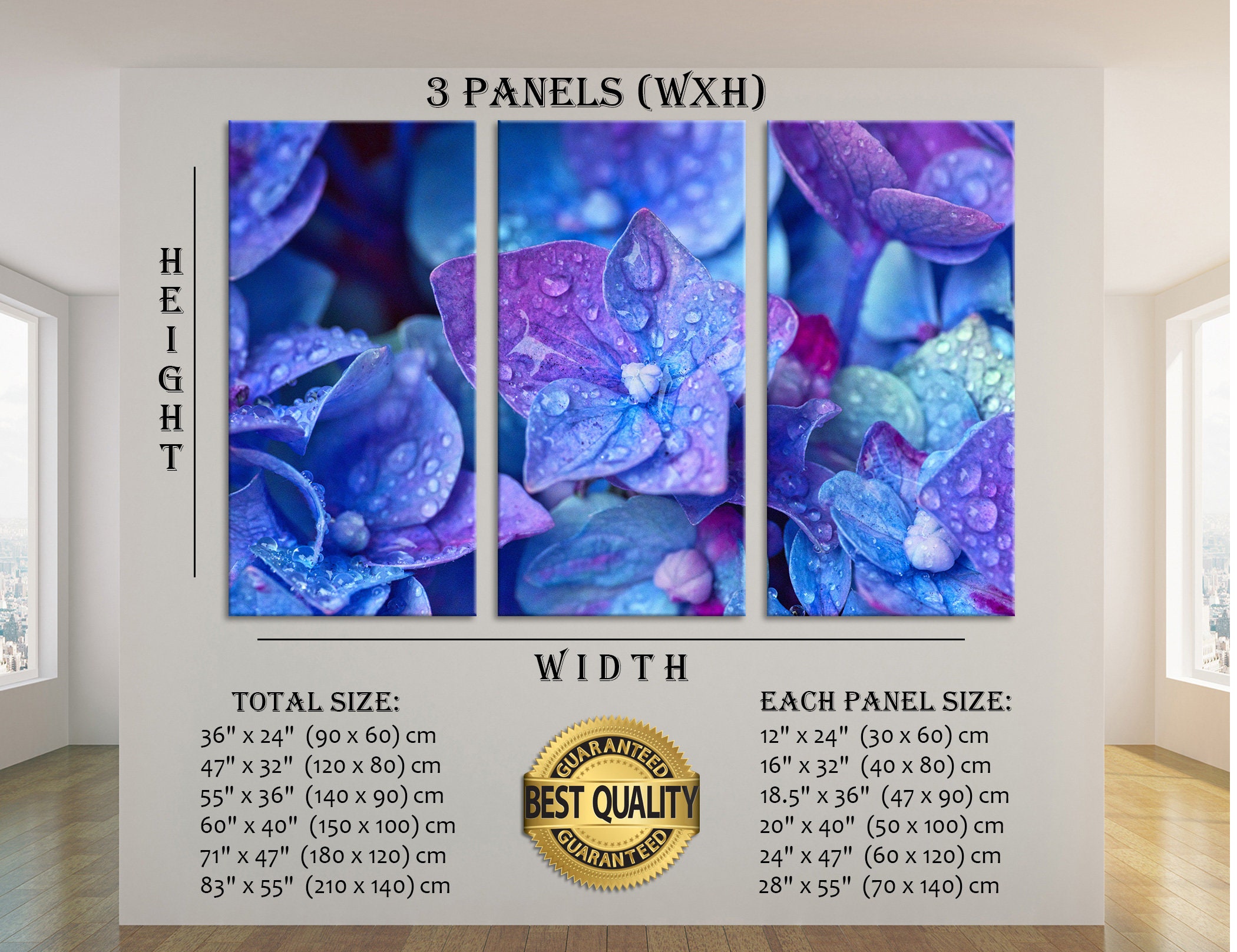 Hydrangea Wall Art Hydrangea Canvas Hydrangea Decor Hydrangea | Etsy