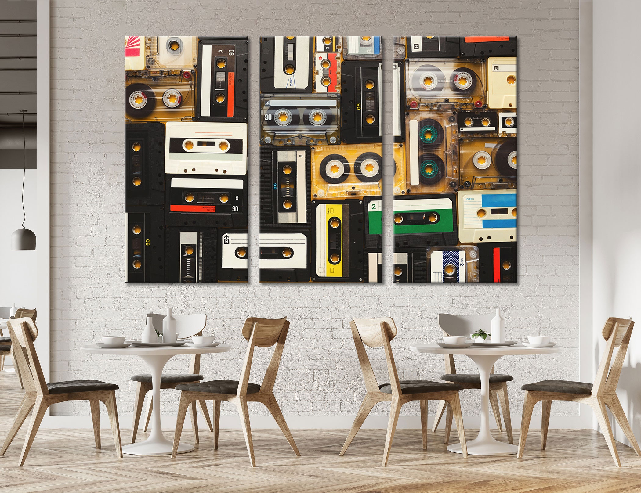Retro Audio Cassette Tapes Large Canvas Print Retro Wall Art | Etsy
