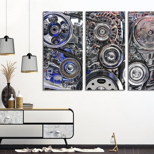 Engine World Wall Art Engine Wall Decor Car Engine Decor Engine Print ...