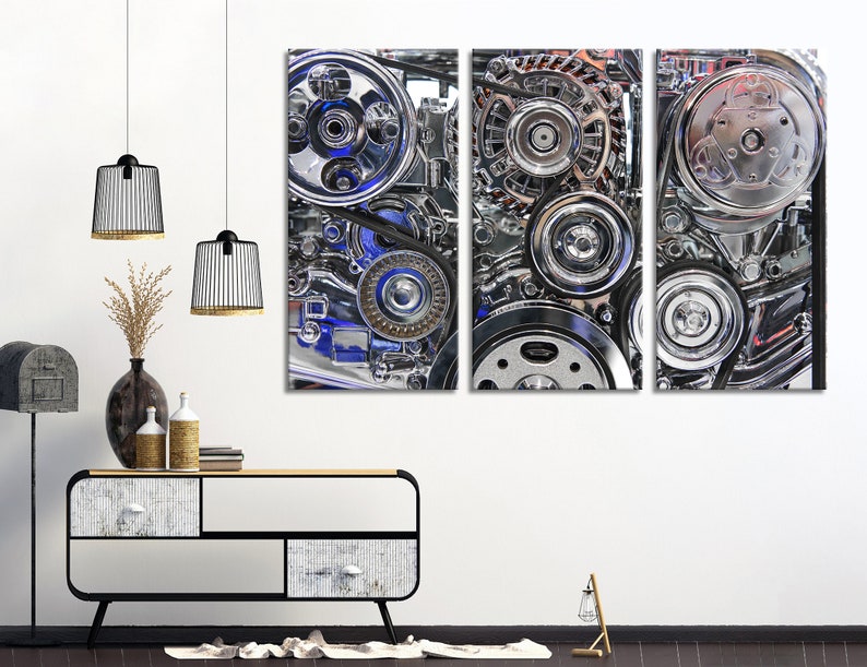 Engine World Wall Art Engine Wall Decor Car Engine Decor Engine Print ...
