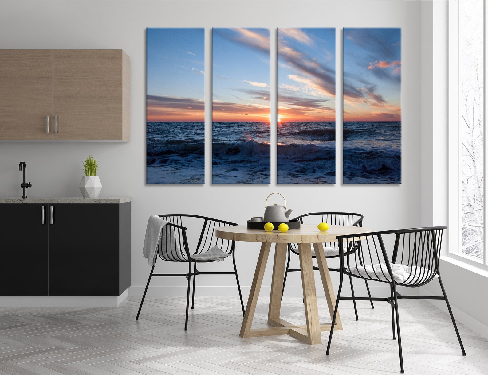 Sunset Storm Wall Art Storm Canvas Set Storm Decor Storm Home - Etsy