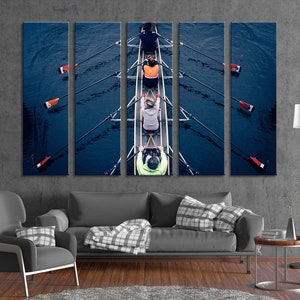 Rowing Wall Art Print Rowing Wall Decor Rowing Canvas Rowing Print ...