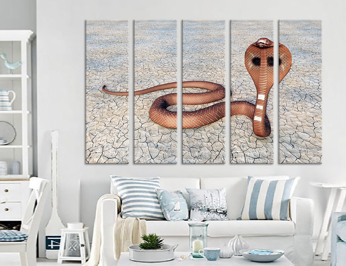 Cobra Snake Wall Art Cobra Snake Wall Decor Nature Wall Art | Etsy