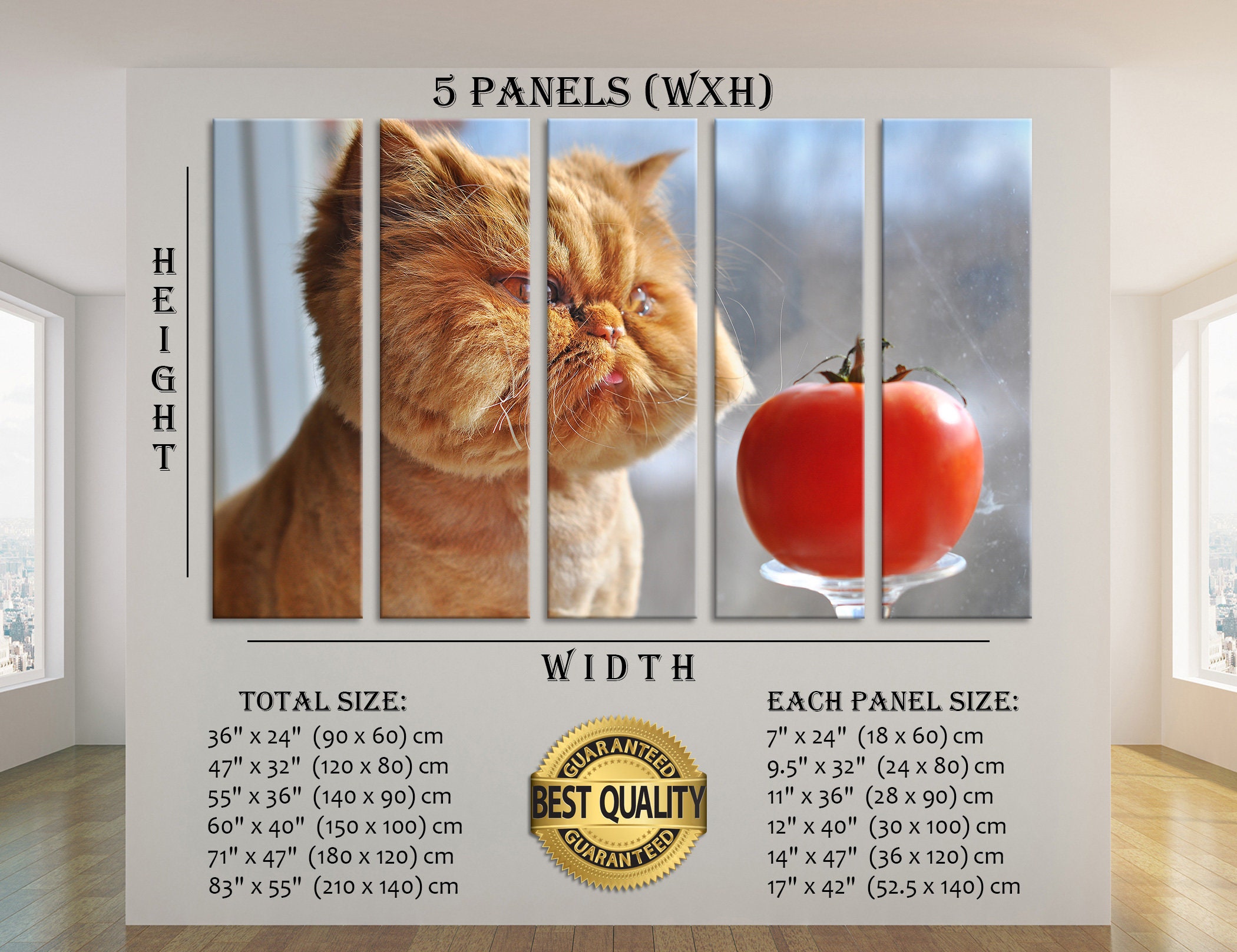 Red Cat Profile Canvas Art Cat Wall Art Animal Canvas Print | Etsy