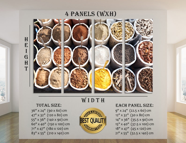 Colorful Spice Large Canvas Print Spice Wall Art Spice Canvas | Etsy