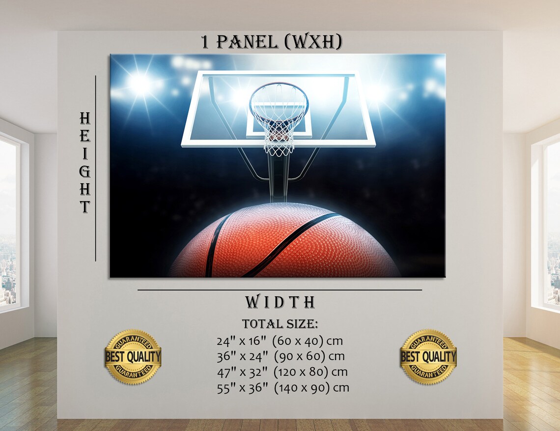 Basketball Wall Art Basketball Decor Basketball Canvas | Etsy