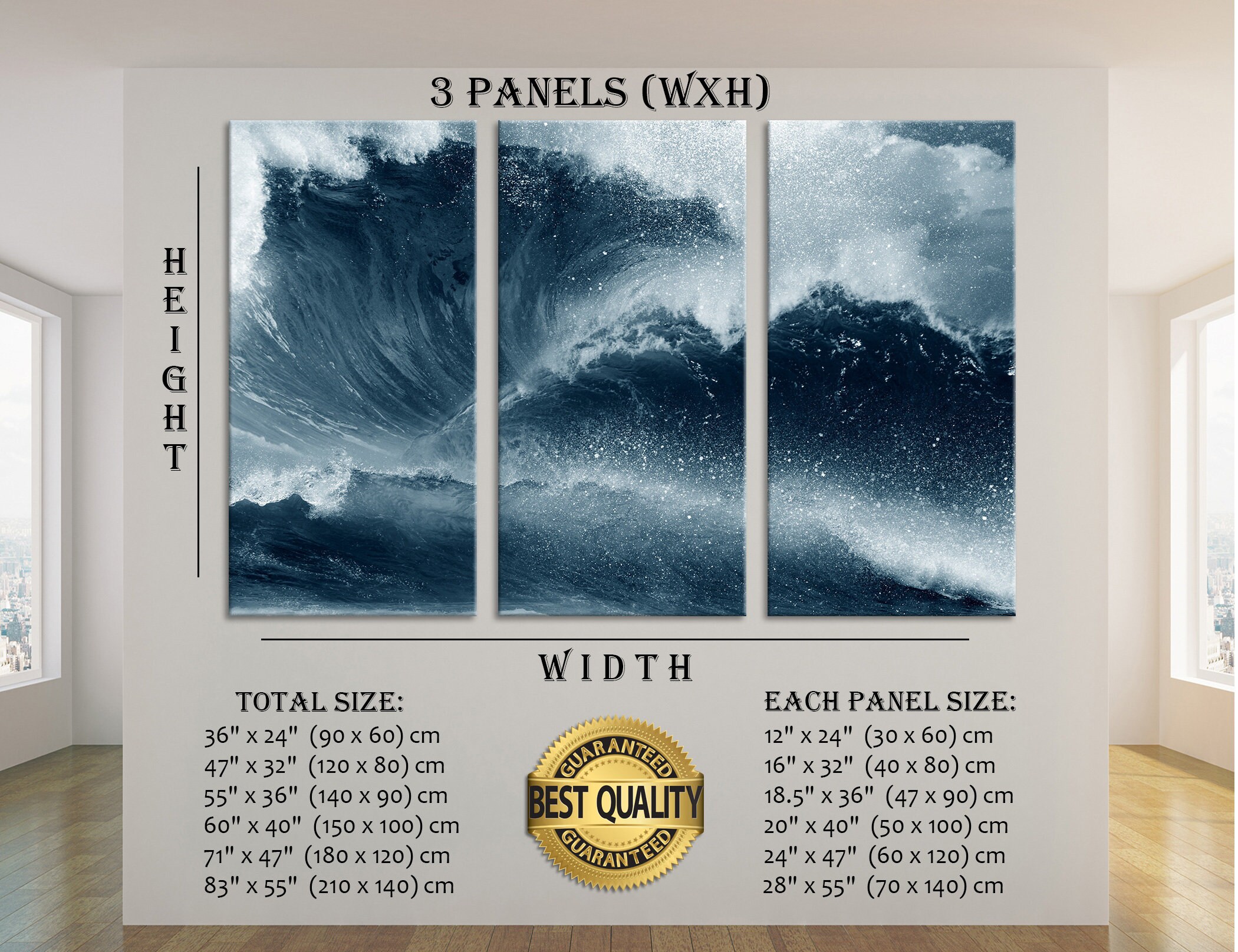 Storm Waves Storm Canvas Blue Water Canvas Print Art Ocean - Etsy
