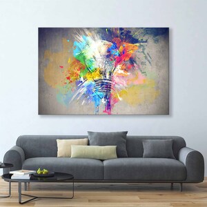 Light Bulb Abstraction, Wall Art, Canvas Print - Etsy