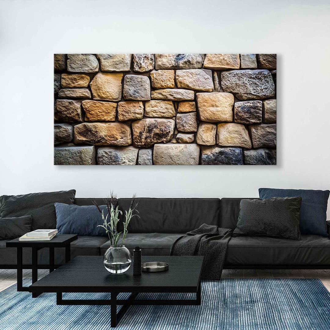 Intricate Incan Stonework Canvas Print - Architecture Wall Art for Home ...