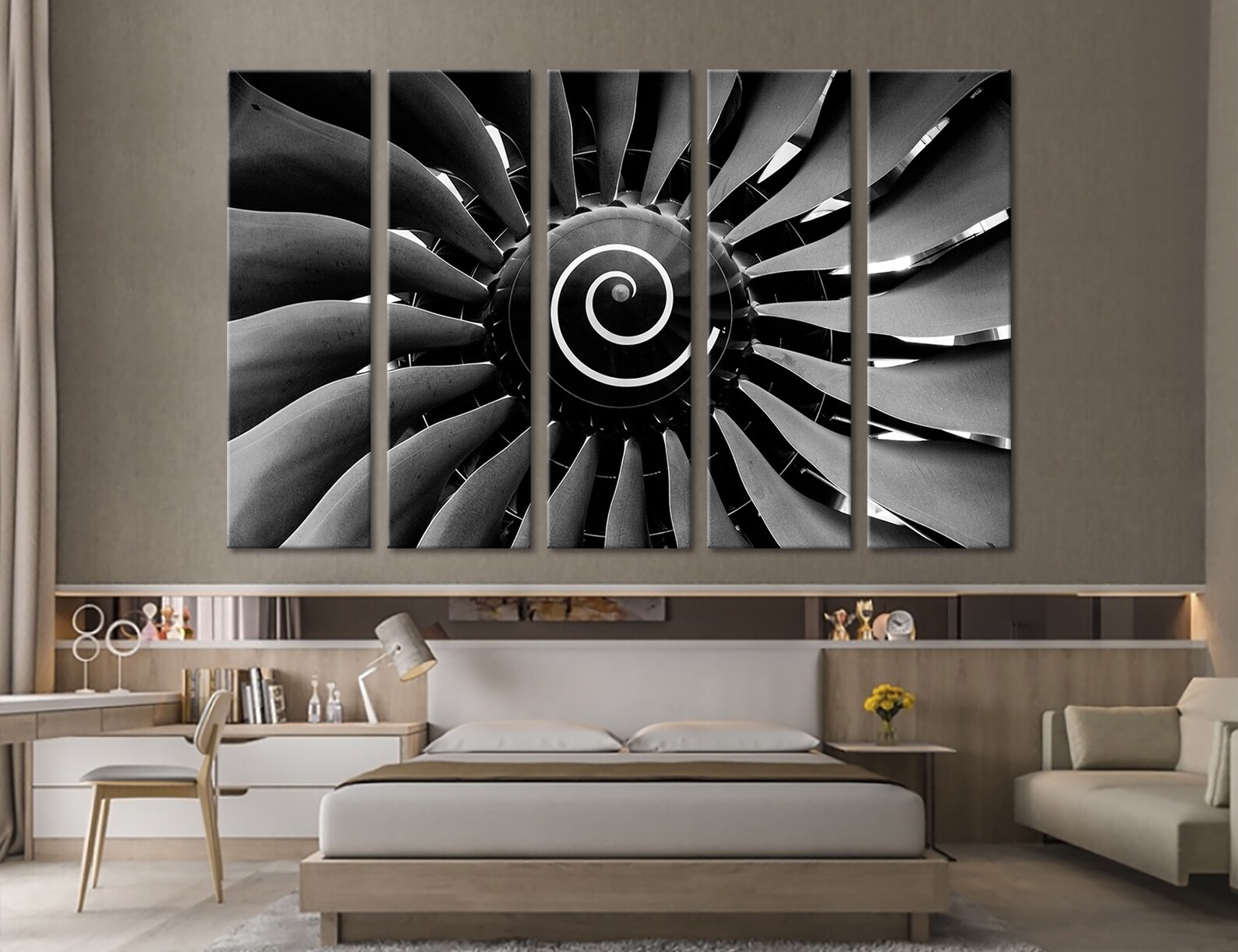 Jet Engine Wall Art Turbine Artwork Jet Engine Canvas Print - Etsy