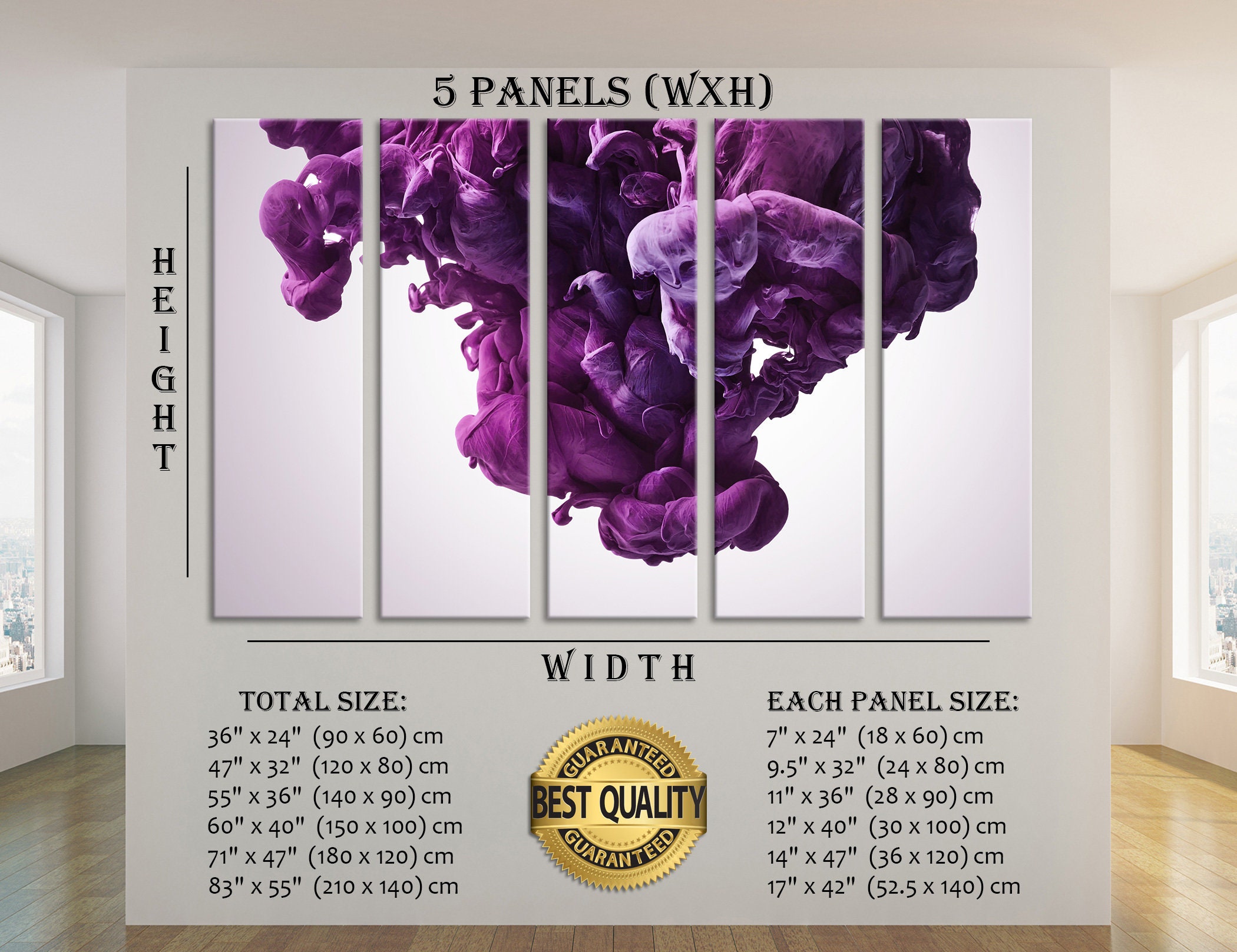 Purple Abstract Wall Art Colorful Canvas Print Wall Art - Etsy