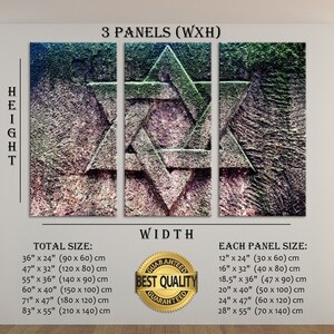 Star of David, Sign Carved in Stone Canvas Print, Symbol of Judaism - Etsy