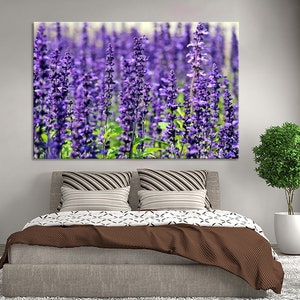 Lavender Wall Art Lavender Wall Decor Lavender Canvas Print Lavender ...
