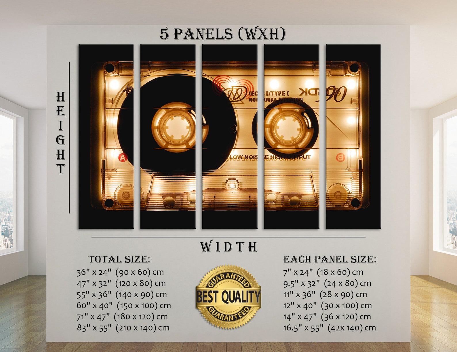 Shining Audio Cassette Retro Music Wall Art Audio Cassette - Etsy