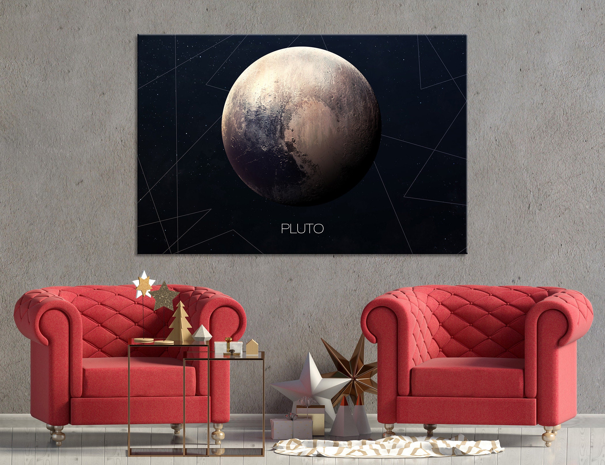 Pluto Art Pluto Canvas Pluto Decor Pluto Home Decor Pluto | Etsy