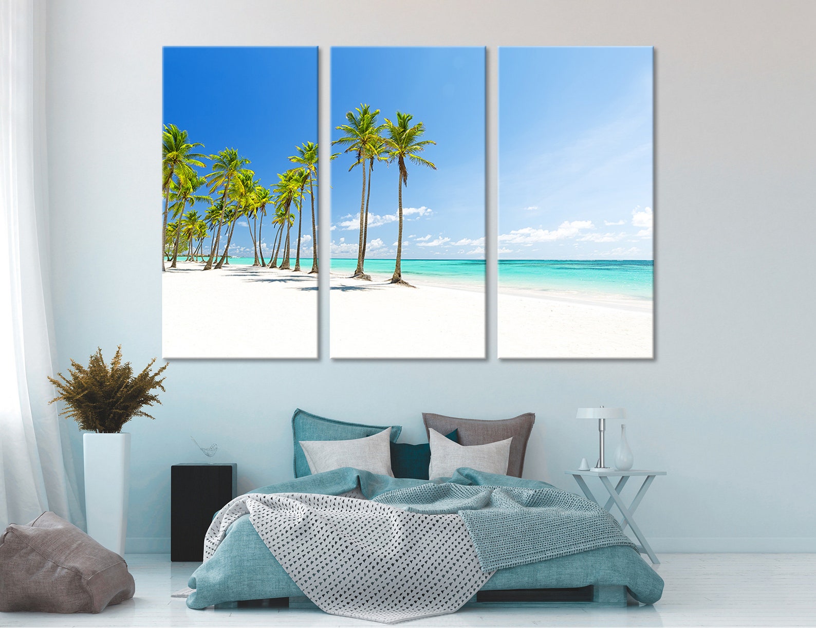 Beach Canvas Wall Art Canvas Beach Prints Beach Picture for | Etsy