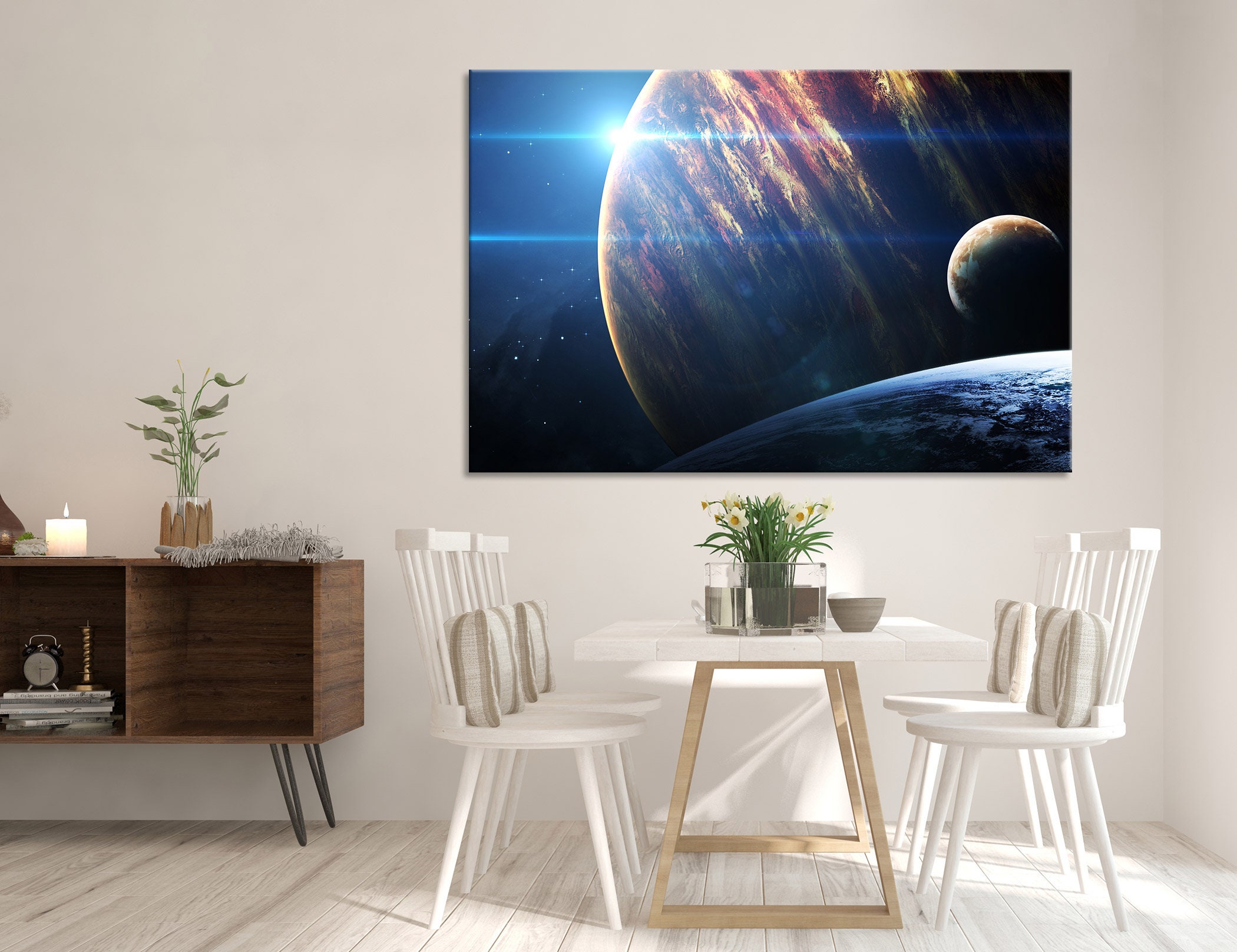 Universe Art Universe Decorplanets Wall Decor Stars Canvas - Etsy