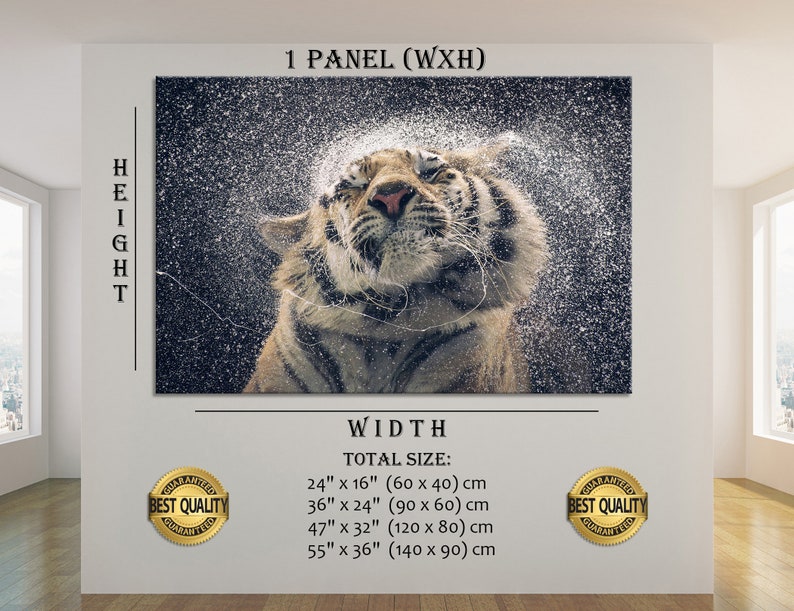 Tiger Wall Art Tiger Wall Decor Tiger Canvas Tiger Print Tiger Poster ...