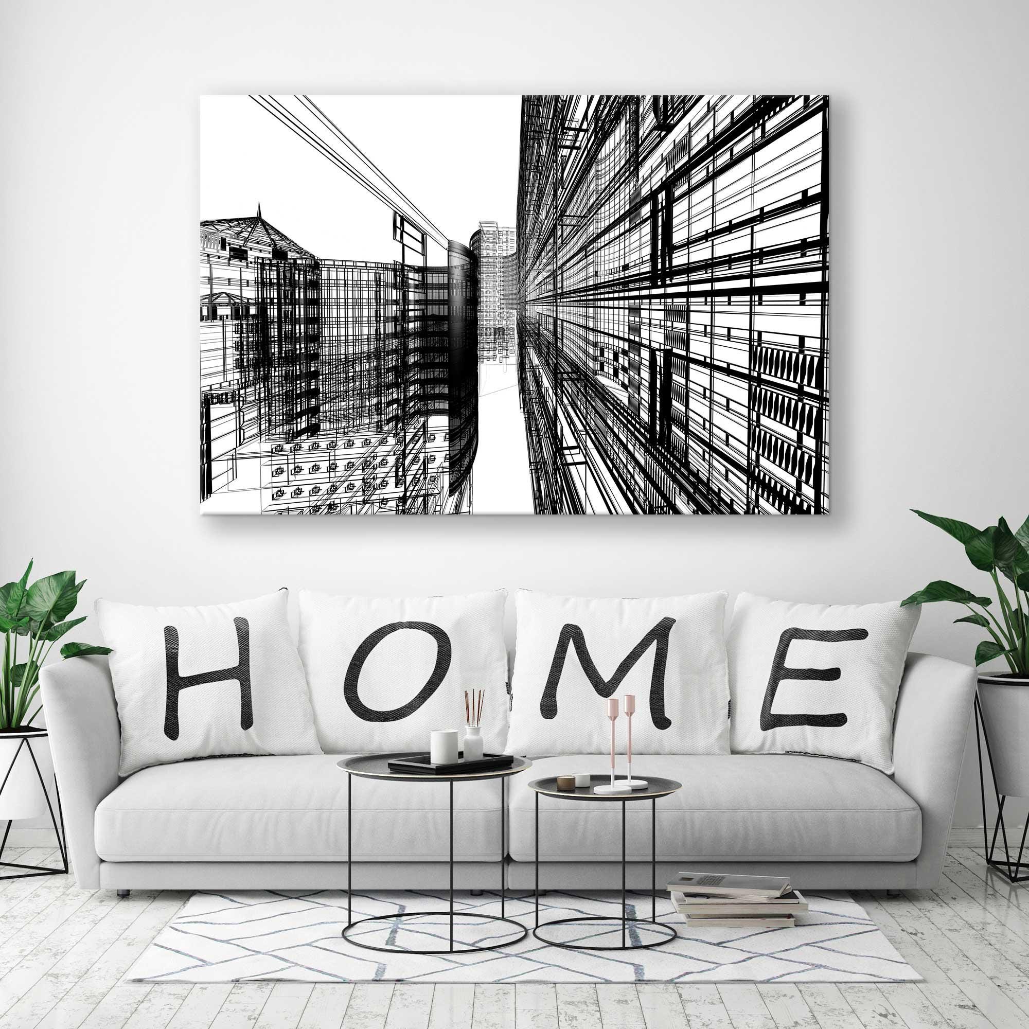 Dynamic Dimensions Canvas Print– Contemporary Geometric Wall Art for ...