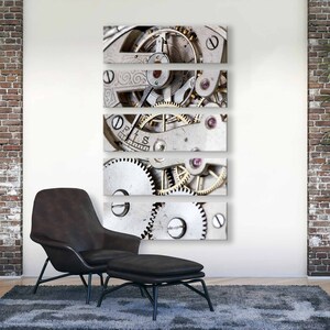 Intricate Mechanical Mechanism Wall Decor: Makro Shot of Clockwork ...