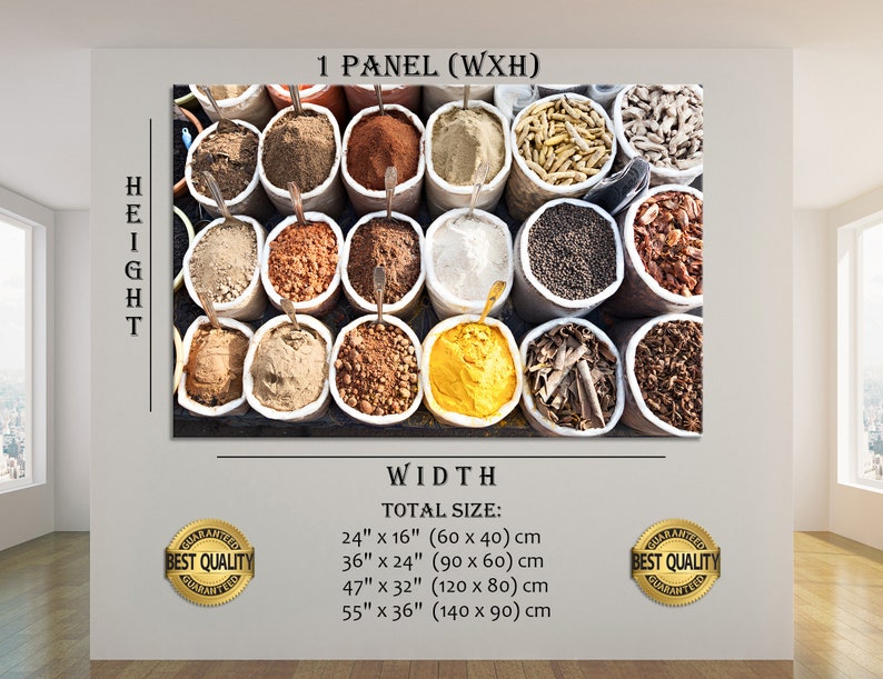 Colorful Spice Large Canvas Print Spice Wall Art Spice Canvas | Etsy