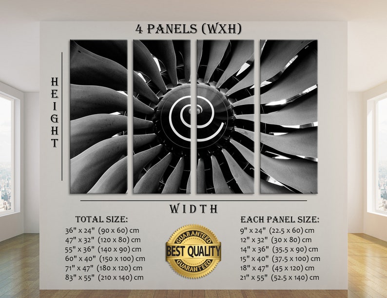 Jet Engine Wall Art Turbine Artwork Jet Engine Canvas Print - Etsy