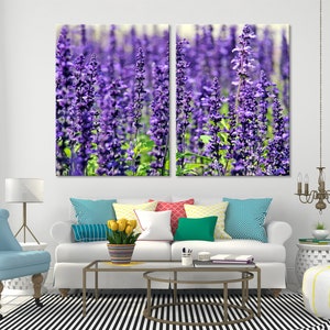 Lavender Wall Art Lavender Wall Decor Lavender Canvas Print Lavender ...