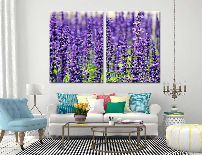Lavender Wall Art Lavender Wall Decor Lavender Canvas Print - Etsy