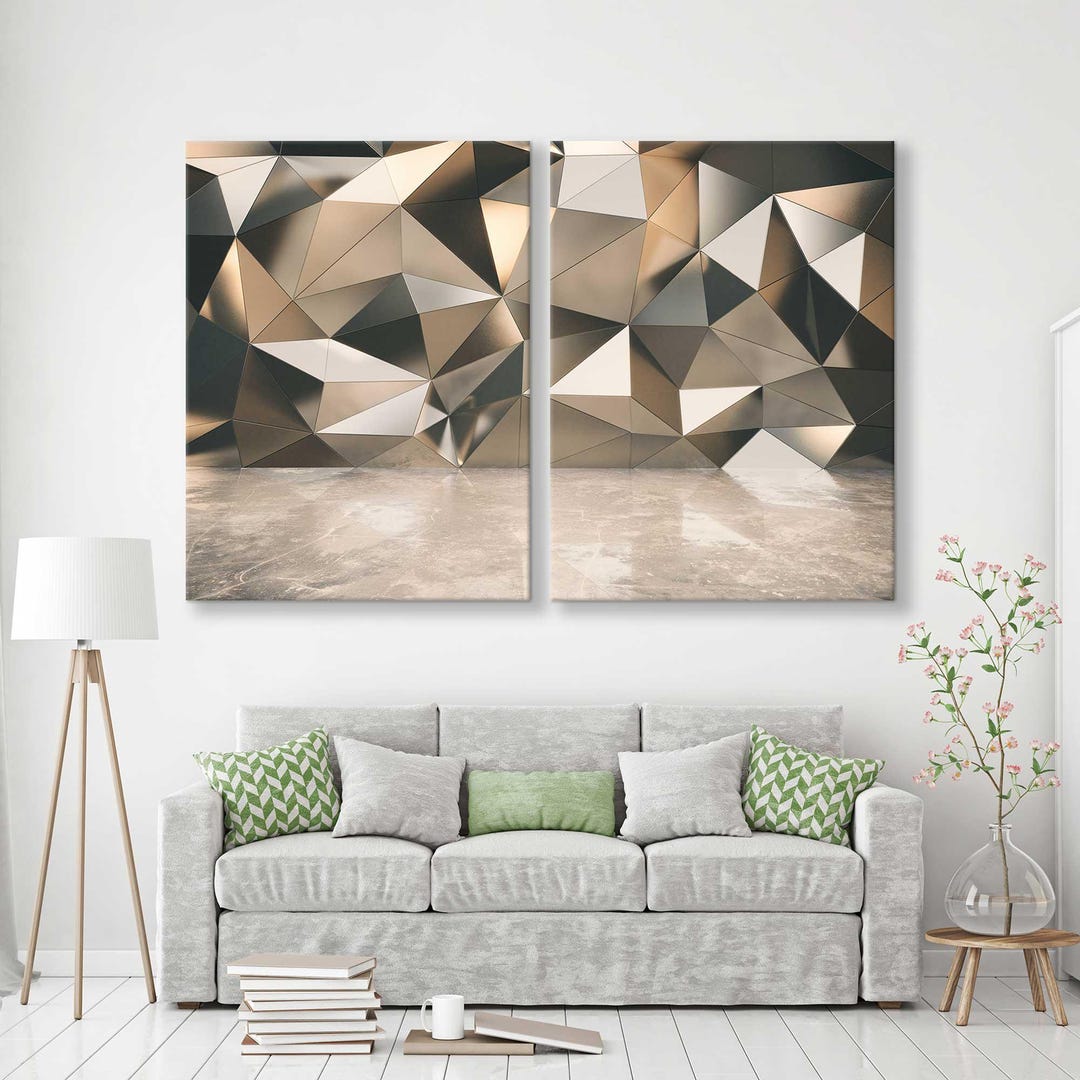3D Wall Art Prints - Modern Abstract Canvas Set - Stunning 3D Wall Art ...