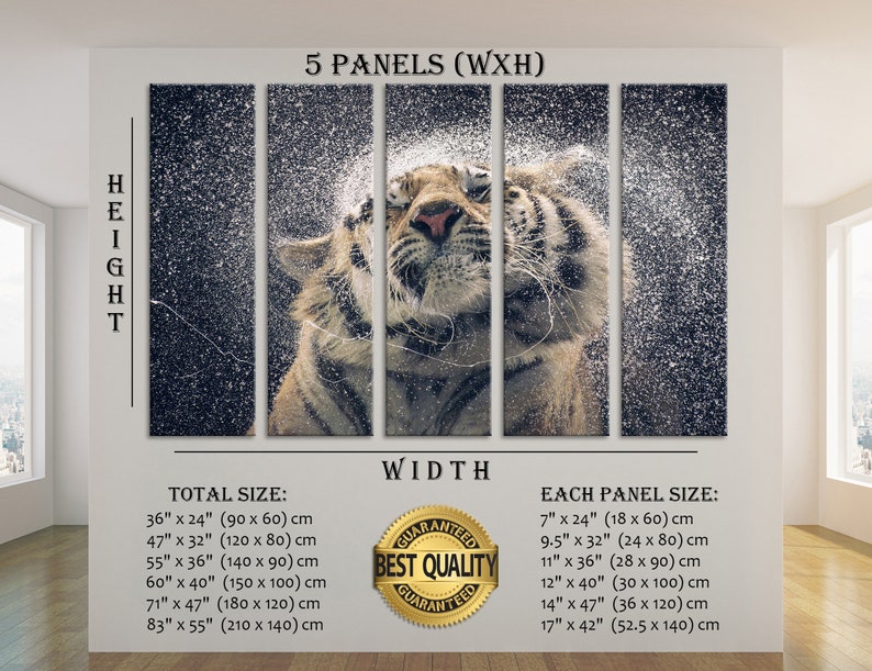 Tiger Wall Art Tiger Wall Decor Tiger Canvas Tiger Print Tiger Poster ...
