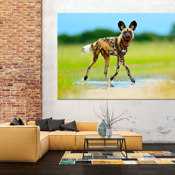 African Wild Dog Wall Art - Etsy