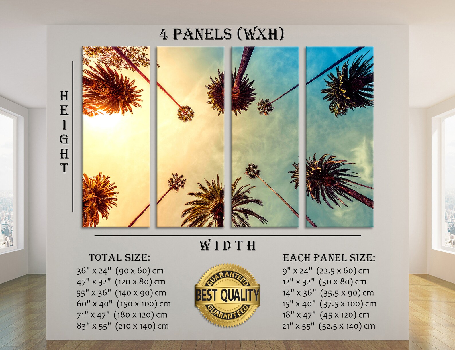 Palm Trees Canvas Wall Art Trees Canvas Wall Decor Palm Trees - Etsy