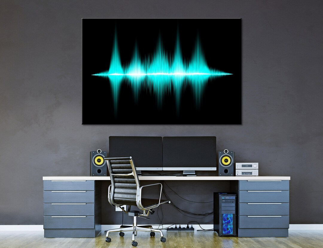 Sound Waves Canvas Print, Sound Wall Art, Music Extra Large Decor - Etsy