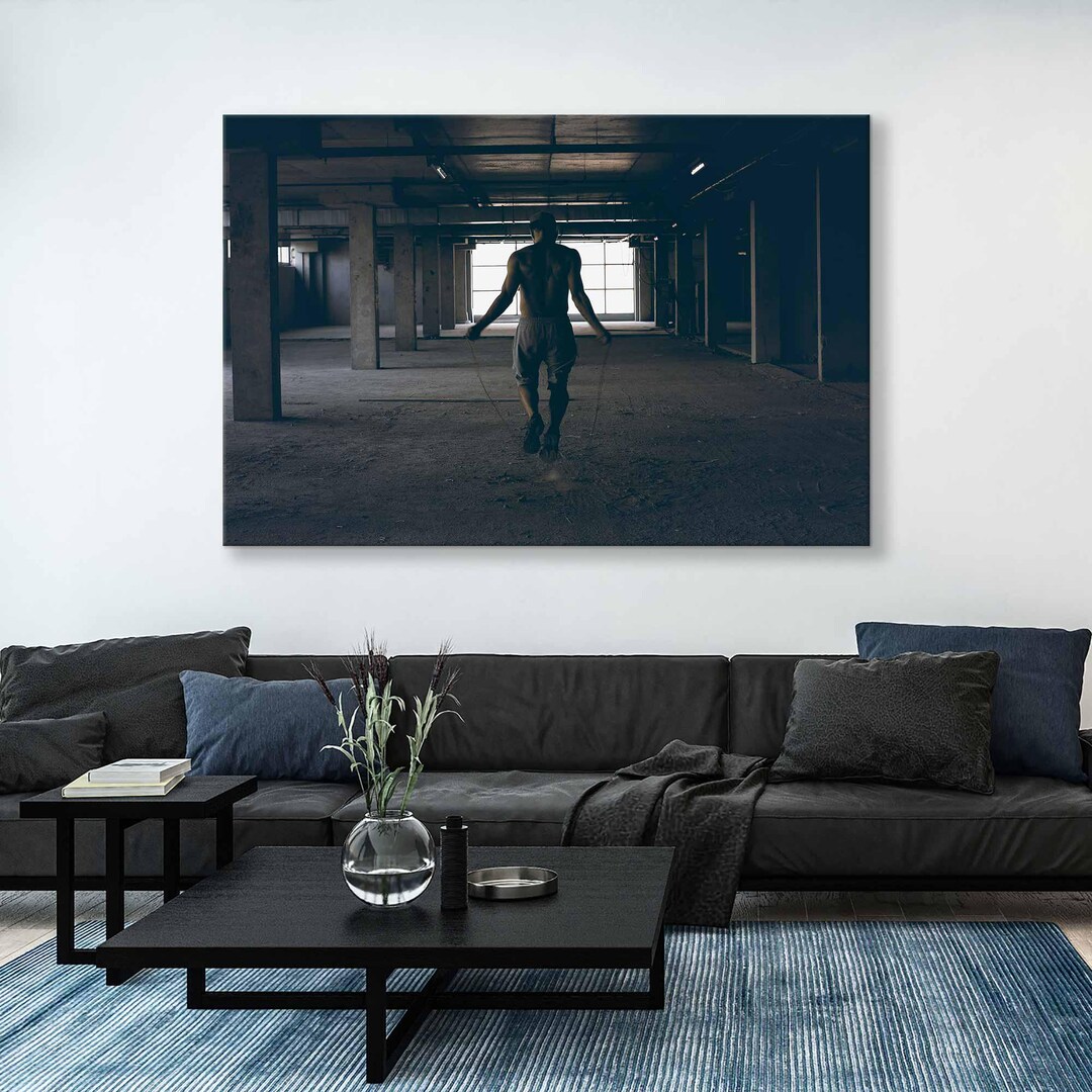 Jump Rope Canvas – Motivational Skipping Rope Wall Art for Gym Decor ...