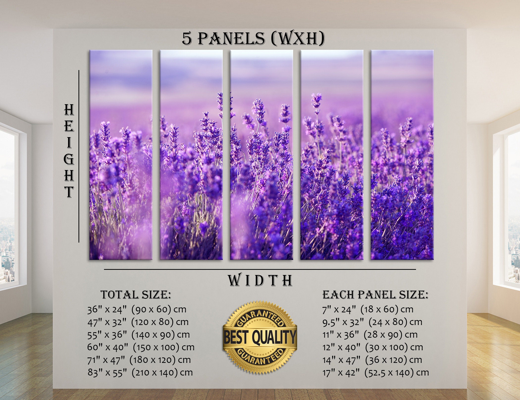 Lavender Field Canvas Print Lavender Canvas Wall Art Natural | Etsy
