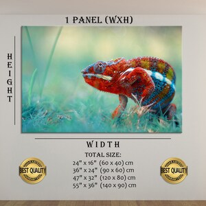 Chameleon Wall Art Chameleon Wall Decor Chameleon Print on Canvas Wall ...