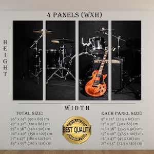 Set of Musical Instruments Canvas Print Music Canvas Print Drums Wall ...