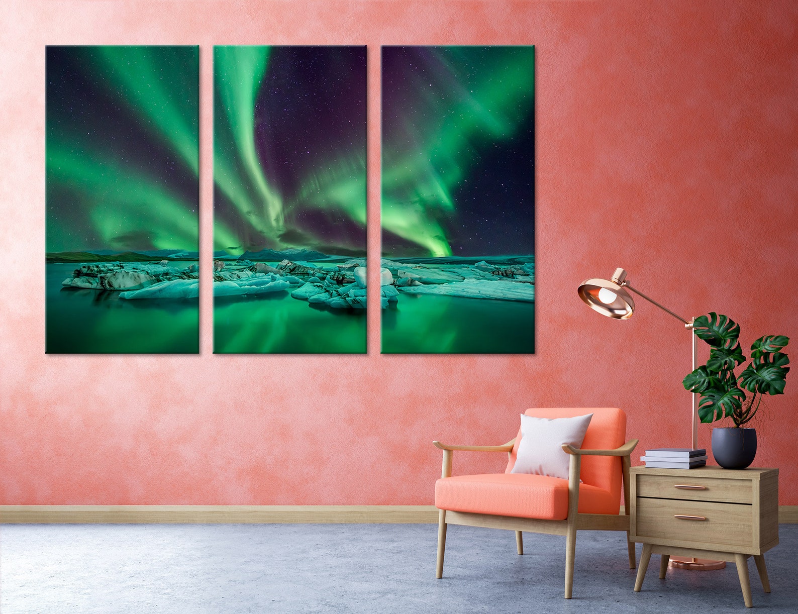 Northern Lights Canvas Northern Lights Wall Decoration Northern Lights ...