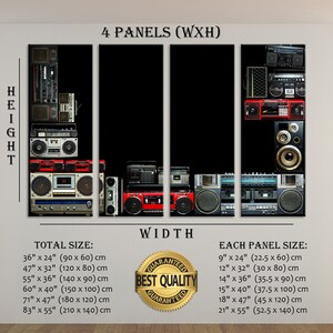 Collage of Tape Recorders, Retro Music Wall Art, Apartment Decor - Etsy