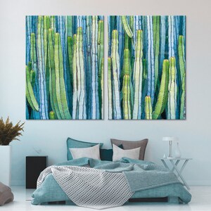 Cactus Large Canvas Print Cactus Wall Art Original Wall Art Print ...
