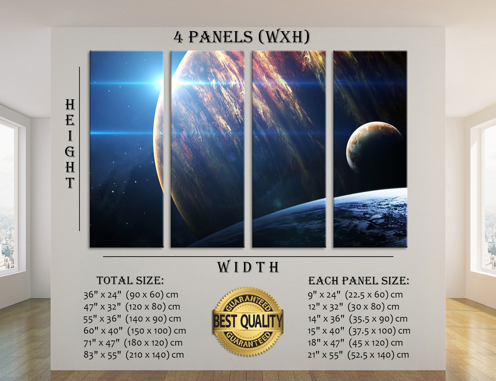 Universe Art Universe Decorplanets Wall Decor Stars Canvas - Etsy