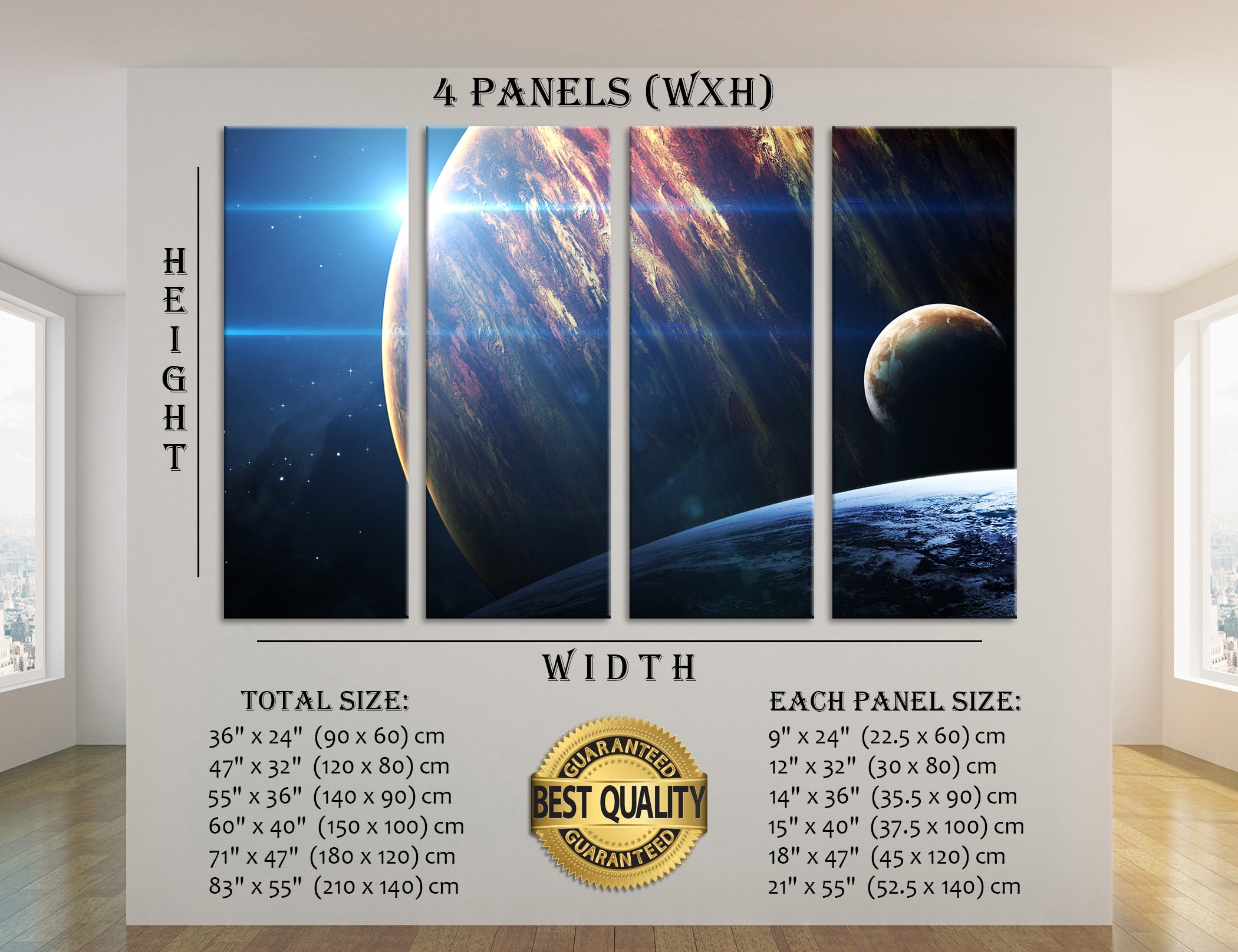 Universe Art Universe Decorplanets Wall Decor Stars Canvas - Etsy