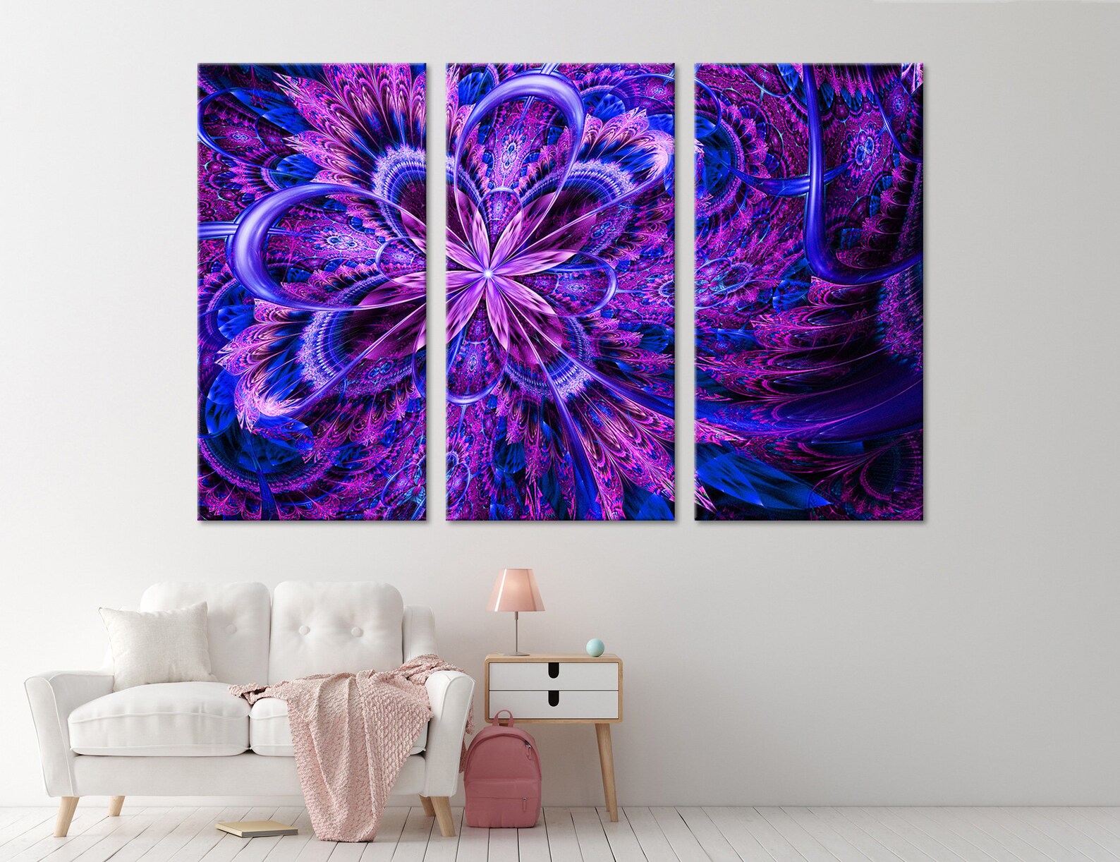 Abstract 3D Flower Wall Art Abstract Canvas Abstract Print | Etsy
