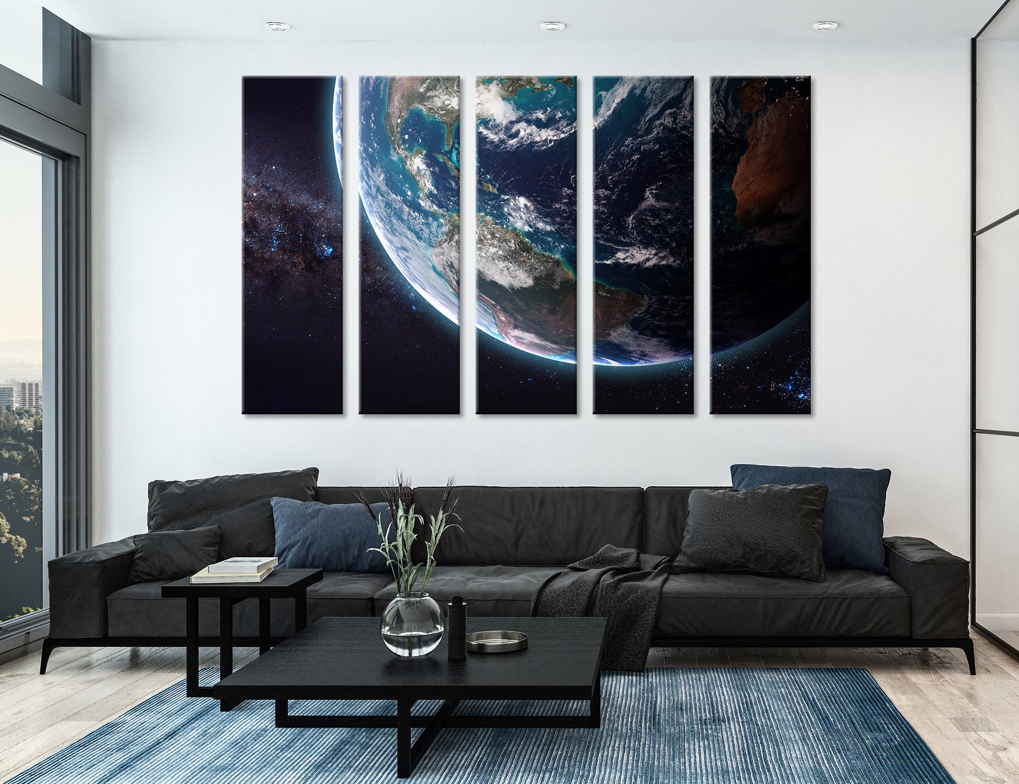 The Earth From Space Art Earth Canvas Earth Print Astronomy - Etsy Canada