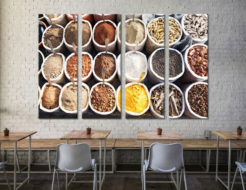 Colorful Spice Large Canvas Print Spice Wall Art Spice Canvas | Etsy