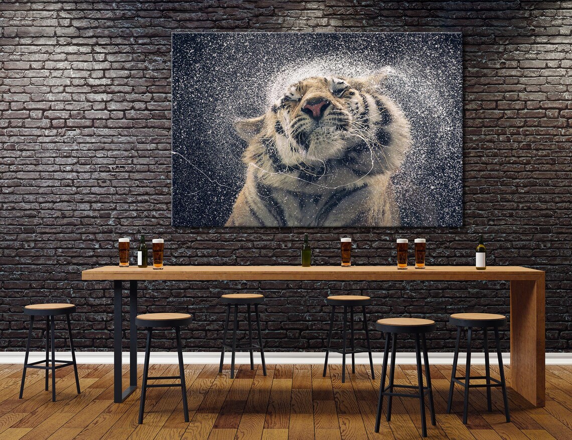 Tiger Wall Art Tiger Wall Decor Tiger Canvas Tiger Print Tiger Poster ...